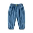 Boys' Pants Solid Print Elastic Waist Denim Jogger Long Trousers for ...