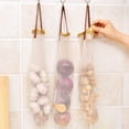 opvise Reusable Kitchen Fruit Vegetable Hanging Storage Mesh Bag Garlic ...