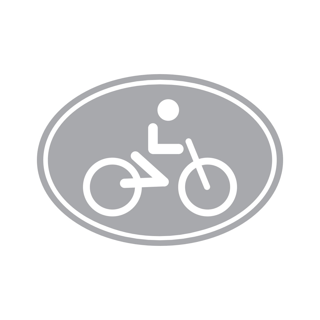Oval Cycling Sticker Decal Die Cut - Self Adhesive Vinyl - Weatherproof ...