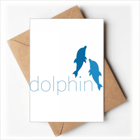 Blue Ocean Docile Two Dolphin Greeting Cards You are Invited ...