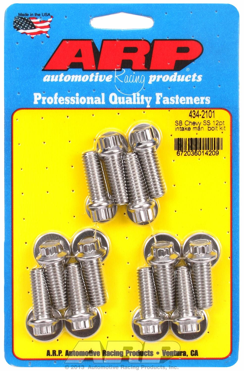 ARP INC. 434-2101 SB CHEVY SS 12PT INTAKE MANIFOLD BOLT KIT - Walmart.com