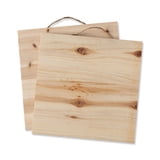 9 Packs: 2 ct. (18 total) 10" x 10" Natural Wood Square Plaques by Make ...