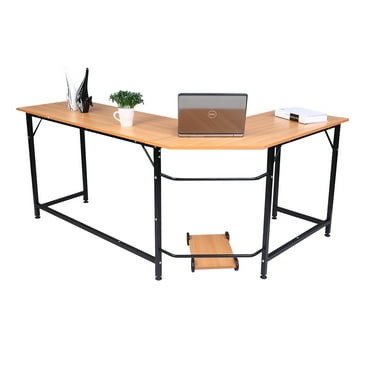 UBesGoo Corner Computer Desk with CPU Stand/PC Laptop Writing Table ...