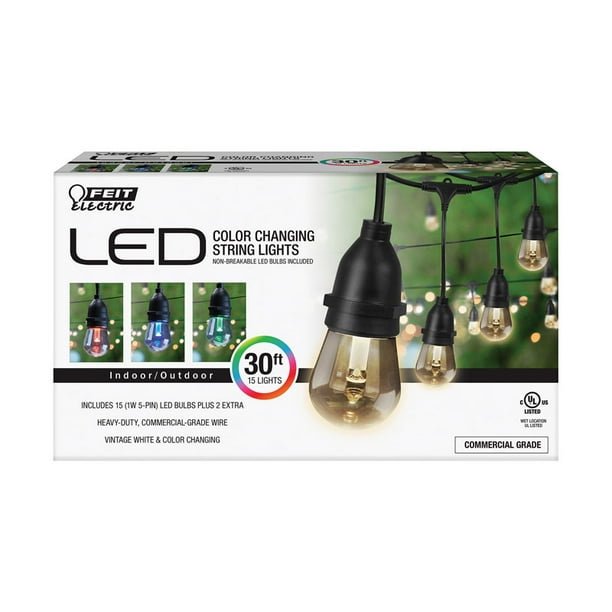 Feit Electric 30 Foot Color Changing LED String Lights - Walmart.com