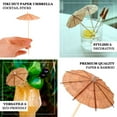 Efavormart 50 Pack Natural Biodegradable Tiki Hut Paper Umbrella ...