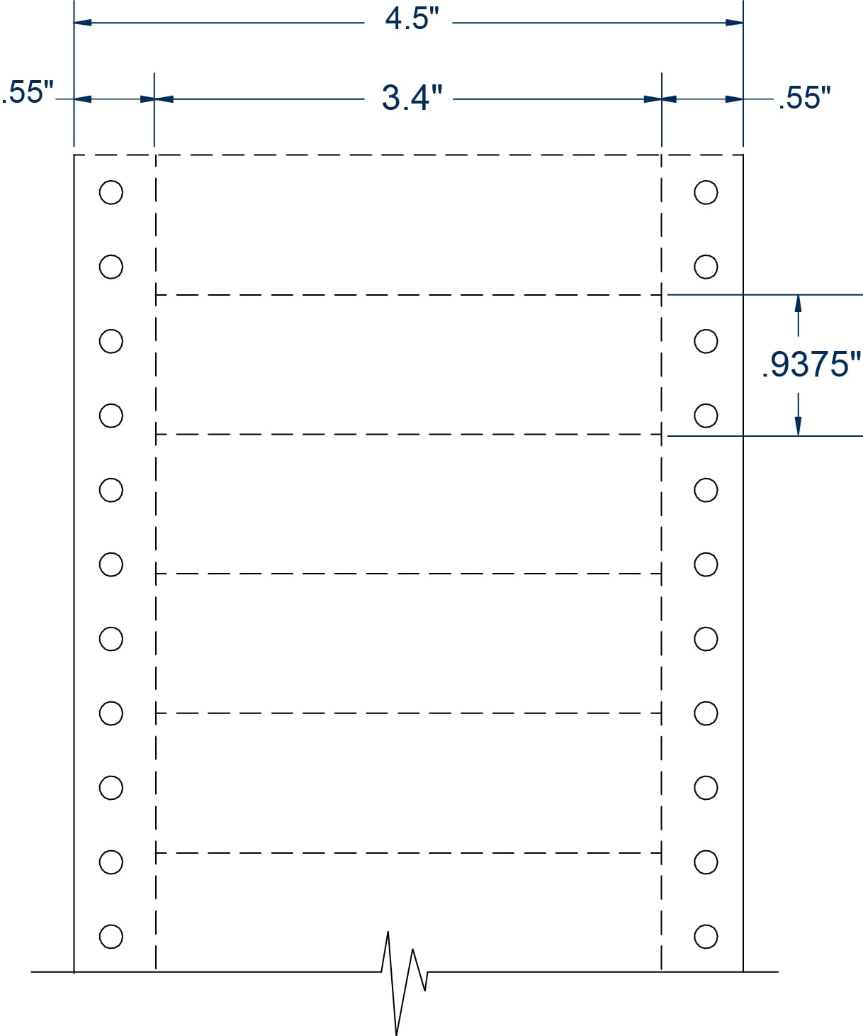 Compulabel 250053, Continuous Postal Mail Bag Tag White 3.4 X 15/16 ...