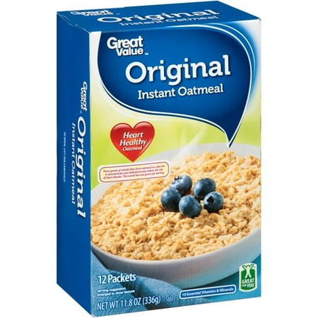 Great Value Original Instant Oatmeal 12 ct Box - Walmart.com