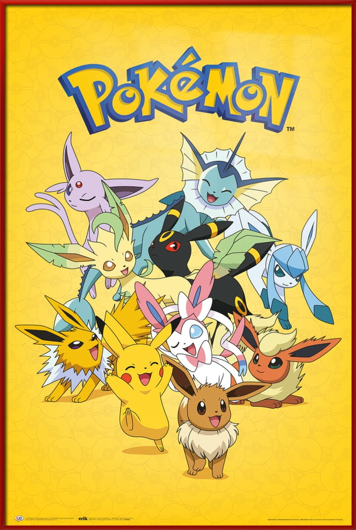 Pokemon - Framed TV Show / Gaming Poster (Eeve Evolution 2) (Size: 24 ...