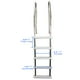 Aqua Select Hi-Rise Reverse Bend Stainless Steel in-Pool Ladder with ...