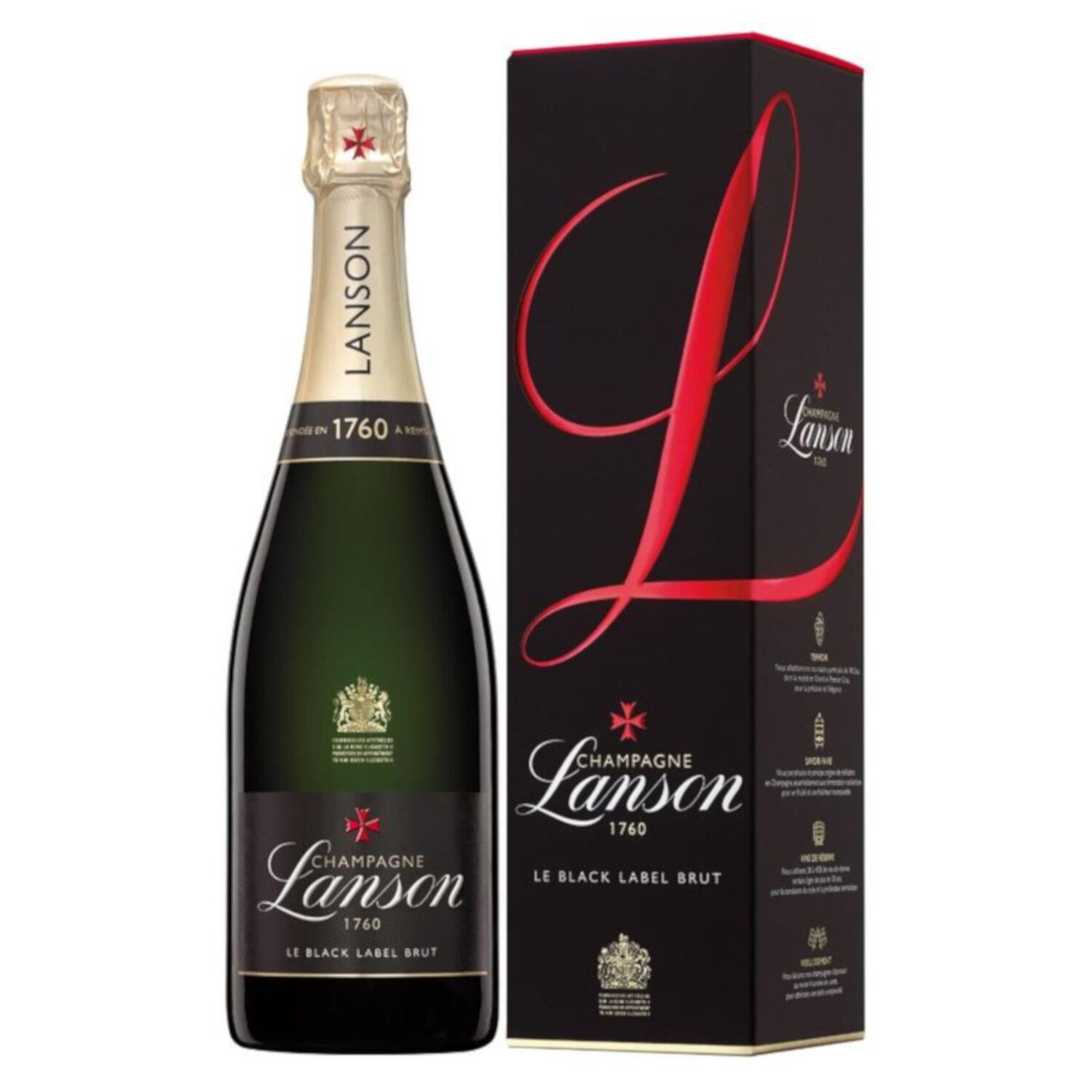 Pack de 12 Champagne Lanson 1760 Le Black Label Brut 750 ml | Walmart ...