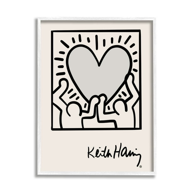 Stupell Industries Contemporary People Outline Heart Symbol Keith ...