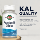 Kal Potassium Chloride 99mg Supplement for Bones Heart Muscles Nerves ...