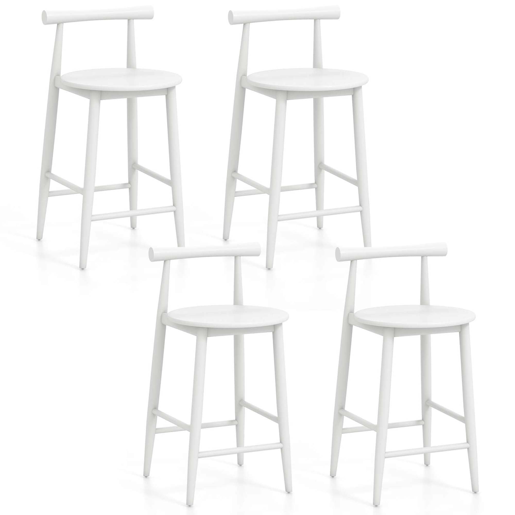 Click here for Costway Bar Chair Counter Height Stools Set Of 4 W... prices