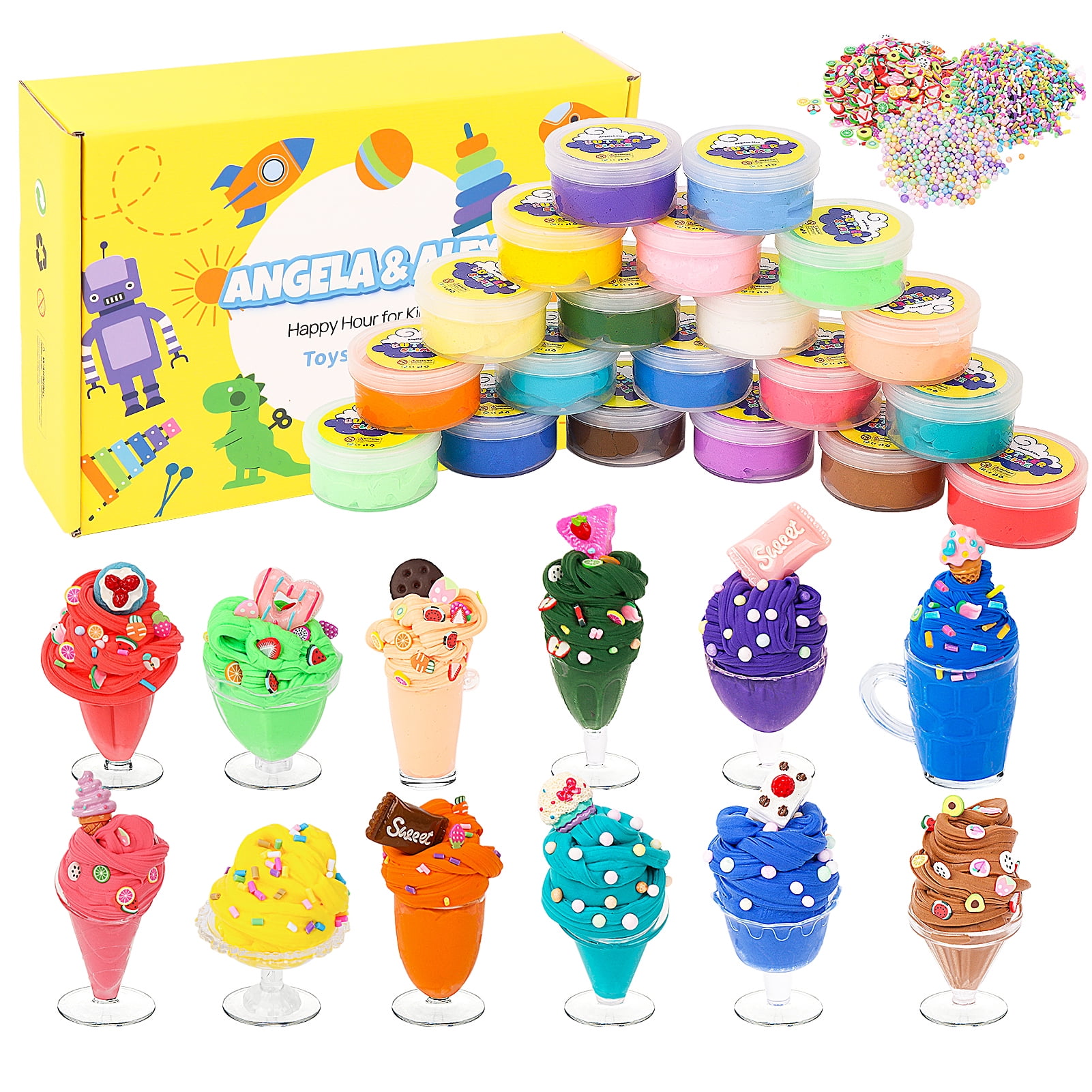 Fidget Toys Slime Kit Premade Butter Slime Blue Slime Surprise And ...