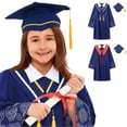 Yiyuu Girls Academic Graduation Outfit Set Navy Blue Graduation Gown ...