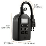 myTouchSmart Indoor/Outdoor Plug-in Simple Set Digital Timer, 1-Outlet ...