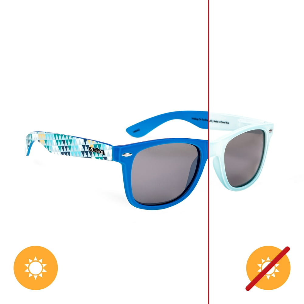 Del Sol Solize Color-Changing Unisex Sunglasses - Walking on Sunshine ...
