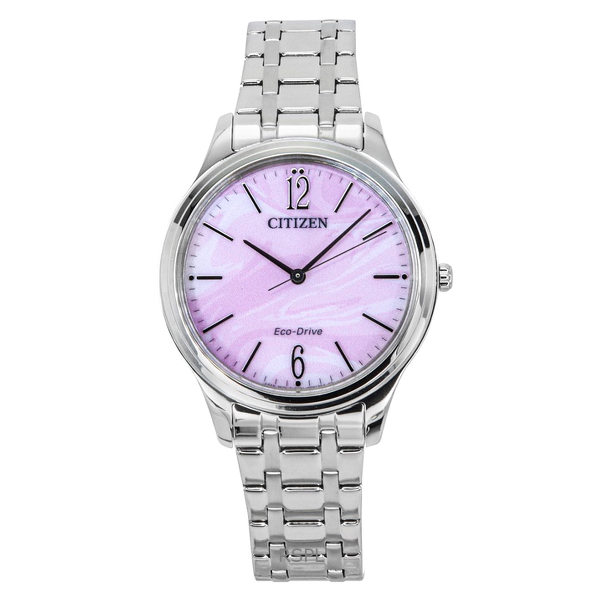 Click here for Citizen Elegance Stainless Steel Pink Dial Eco-Dri... prices