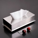 Multifunctional Square Stainless Steel Tissue Box with Protective Film ...