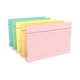 "Staples 4"" x 6"" Lined Note Cards, Assorted Pastel, 300-Pack ...