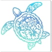 Sea Turtle Flower Stencil Painting 11.8"x11.8" Reusable Plastic Sea ...