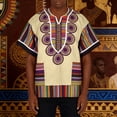 Bibifish Mens Crew Neck T-Shirts African Tribal Dashiki Print Short ...