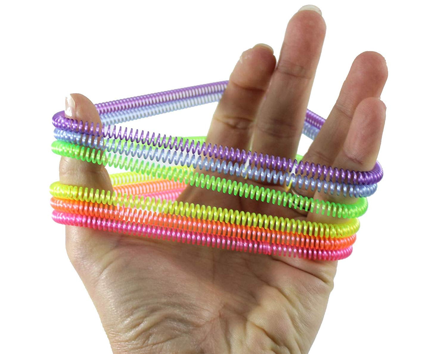 12 Bright Spring Coil Fidget Bracelets - Sensory Fidget- for Students ...