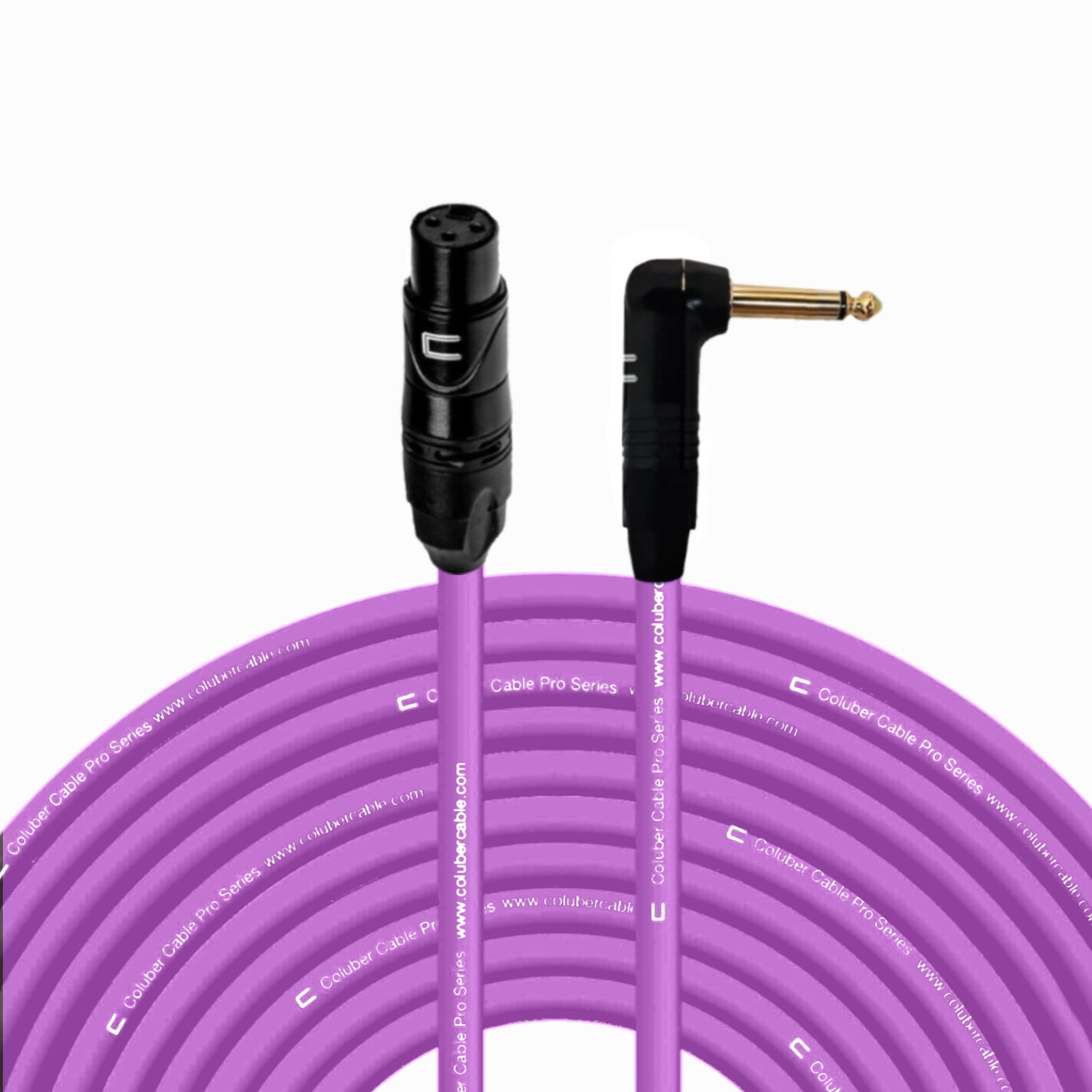 Coluber Cable Unbalanced XLR Cable Female to Right Angle 1/4" TS ...