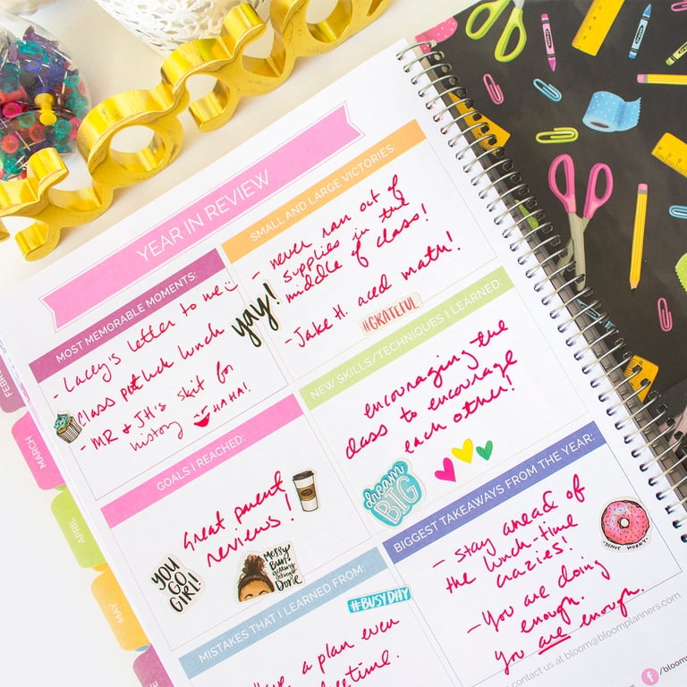 Classroom Planning Book Bloom Teacher Planner - Undated Academic Year ...
