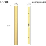 LEEKI - 40 Inches Modern Outdoor Light Fixture - Rectangular Exterior ...