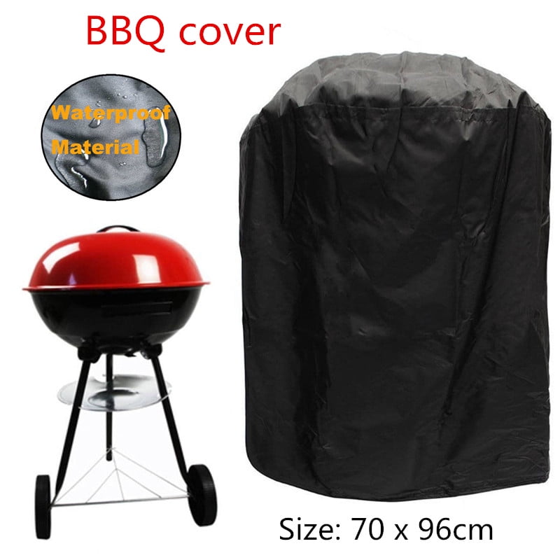 27.5x37.7inch Round Waterproof BBQ Cover For Outdoor Barbecue Garden ...