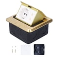 Yajisi Popup Floor Socket Waterproof Brass Electrical Outlet 16A with 2 ...