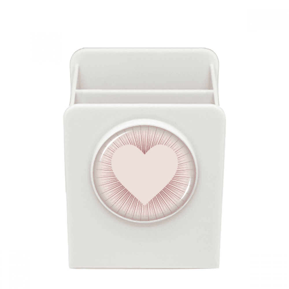 Heart Shaped Love Valentine's Day Desk Pencil Holder Cup Pen Organizer ...