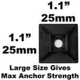 Zip Tie Adhesive-Backed Mounts 100 Pack by Nova Supply. Professional ...
