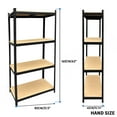 "Bowoshen 4-Tier Metal Shelving Unit, 63""x30""x16"", Black, 1411LB ...