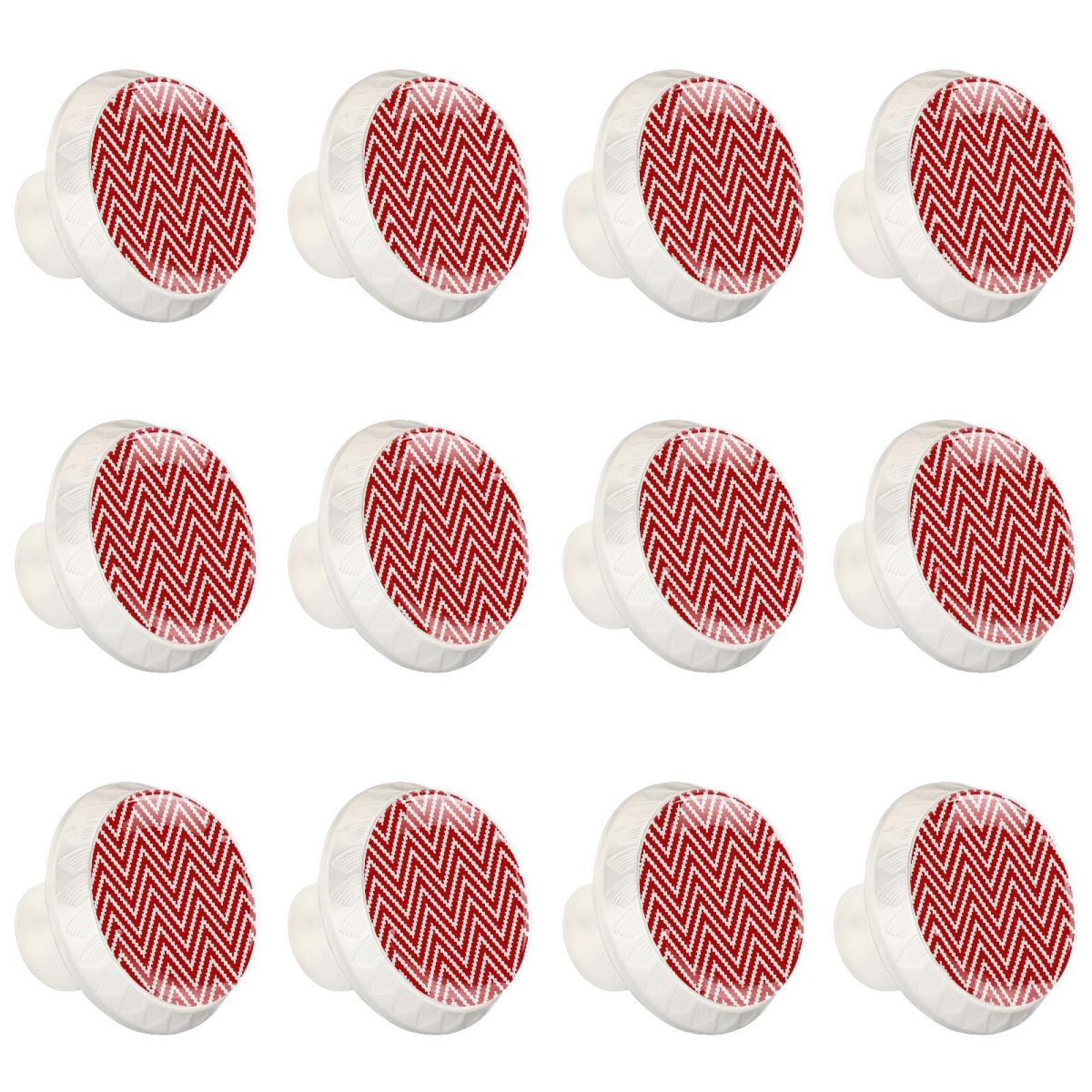 12 Pcs Red & White Triangle Knobs for Kitchen Cabinet Cupboard Dresser ...