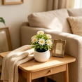 Artificial Plastic Flower Arrangement with Pot - 7 Heads for Home ...
