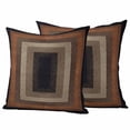 Abstract Geometric Square Waterproof Throw Pillow Covers Set of 2 Black ...