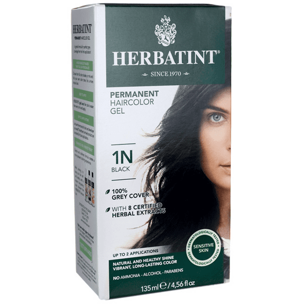 Herbatint Permanent Haircolor Gel 1N Black 1 Box - Walmart.com ...