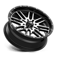 MSA Offroad Wheels Aluminum Rim M38 BRUTE 18X7in Gloss Black Machined ...