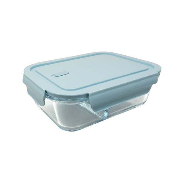 Refractario Rectangular Celeste de Cristal 650 ml Aquila RR8012 ...