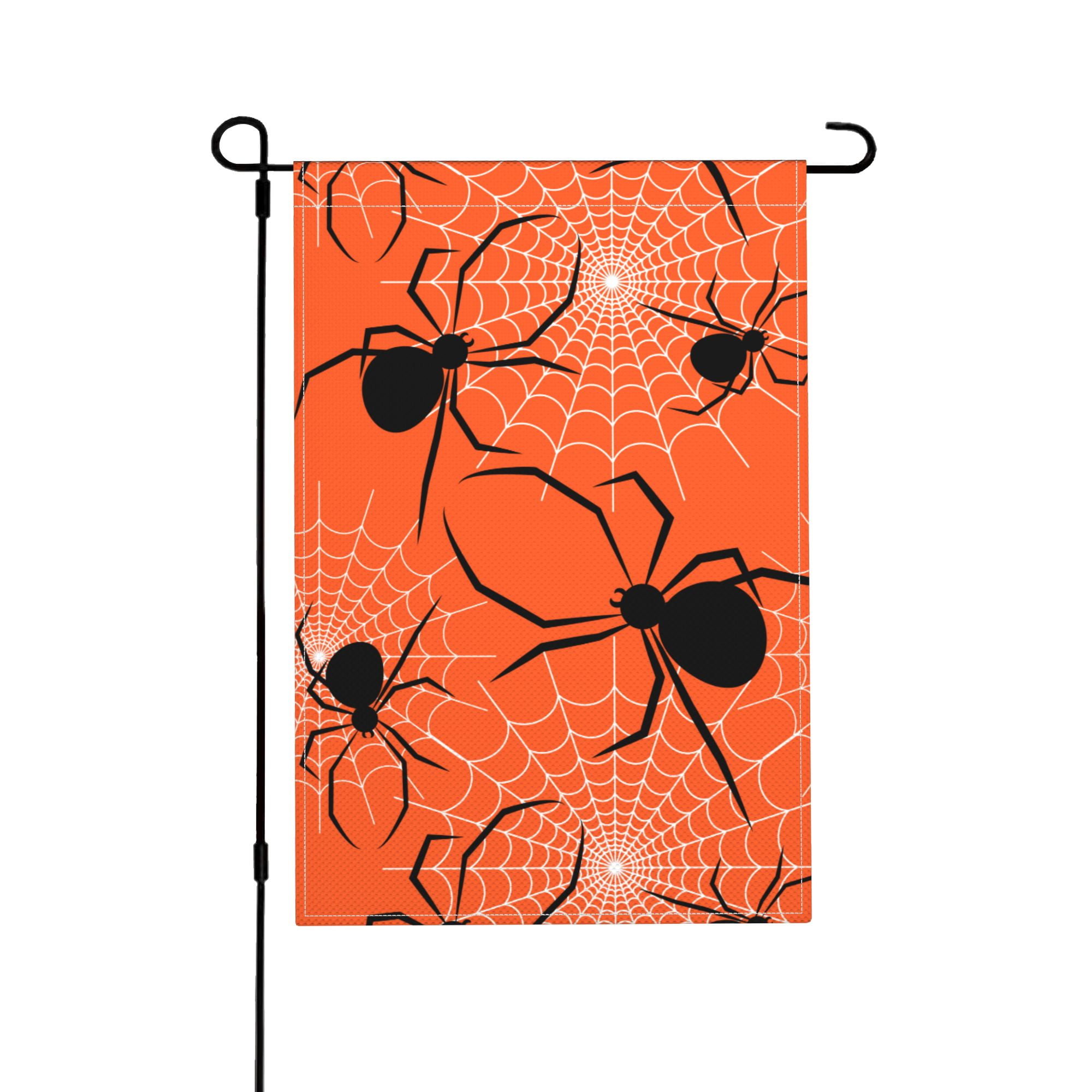 TEQUAN Cartoon Spiderweb Spiders Garden Flags, 18 x 12 inch Double ...