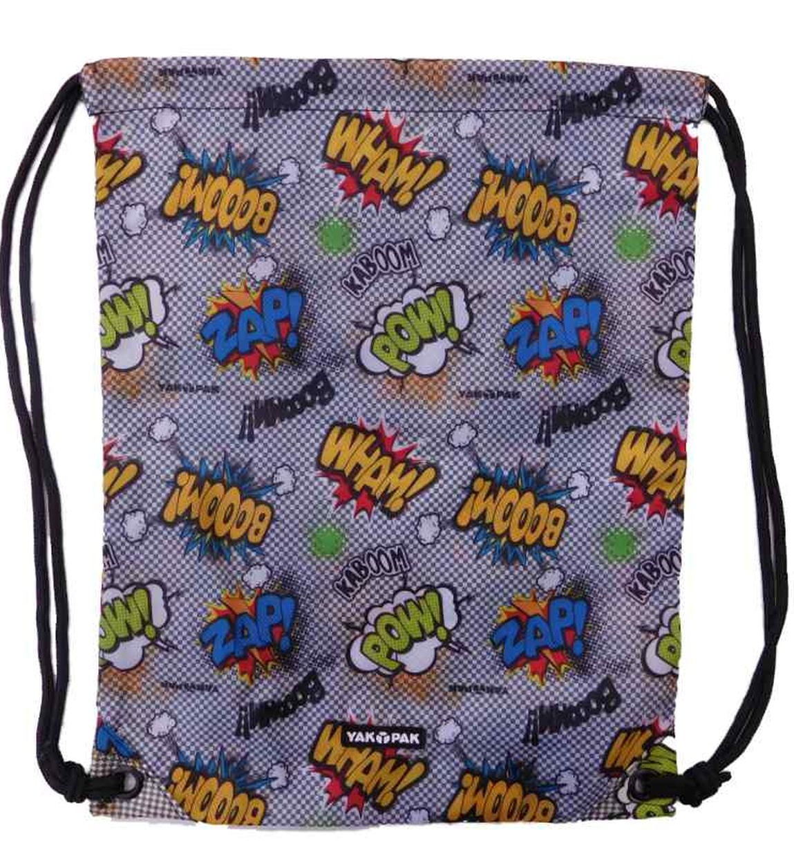 Carrysack Sack Comic Strip Checked Cinch Bag Tote - Walmart.com