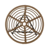 Kaceon Outdoor Boho Wicker 3 Piece Chat Set, Light Brown and Black ...