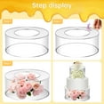Austok 2Pcs Acrylic Cake Stand Fillable Cake Risers Clear Cake Tier ...