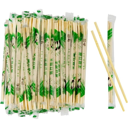 FanShow 100 Pairs 8 Inch Disposable Chopsticks, Individually Packaged ...