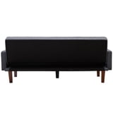 KINWELL 75-inch Modern Square Arm Futon Sleeper Sofa Grey - Walmart.com
