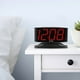 Sharp LED Digital Alarm Clock, Swivel Base, Black Case, Red Display, SPC033A - Walmart.com