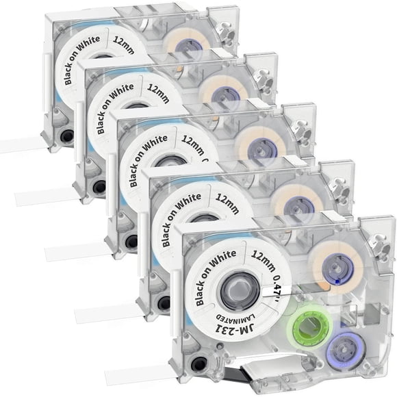 12mm 47 Laminated White Tz Tape