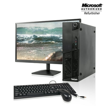 Lenovo ThinkCentre M72 SFF Desktop PC New 19 inch Monitor Intel Core i3 ...